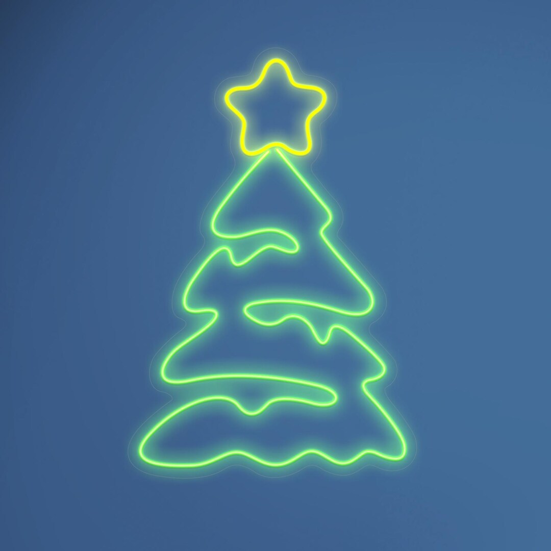 LED Christmas Tree Neon Sign, Christmas Light Sign, Christmas Interior ...