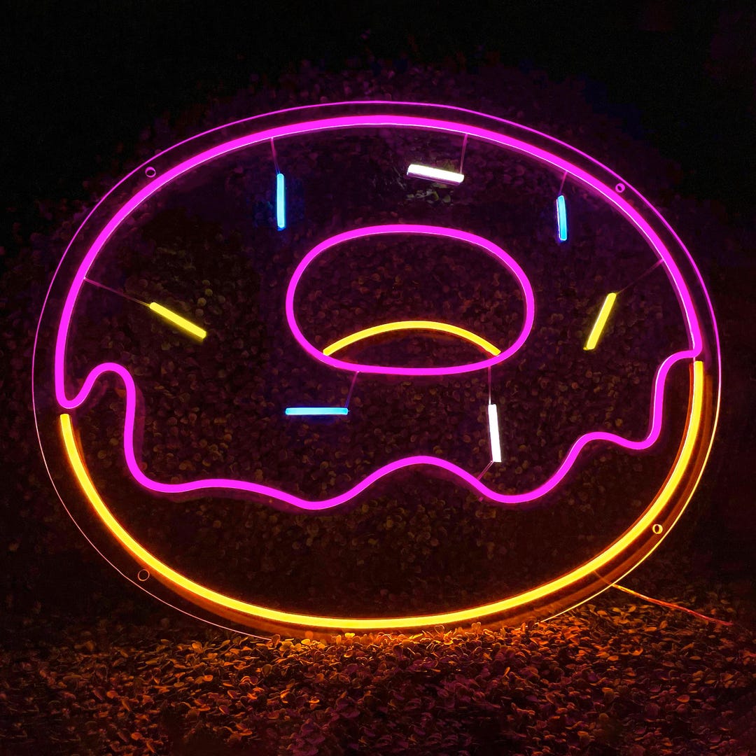 Donuts LED Neon Sign, Kitchen Neon, Neon Light, Artisan Neon Artist ...