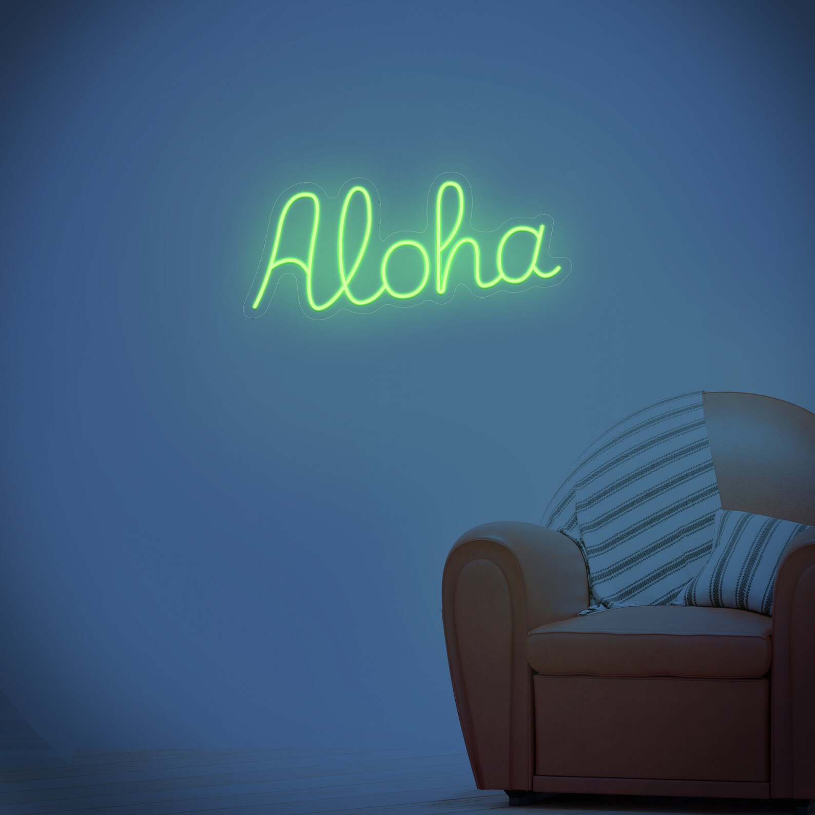 Aloha LED Neon Sign, Bedroom Neon, Office Neon, Neon Light, Relaxing ...