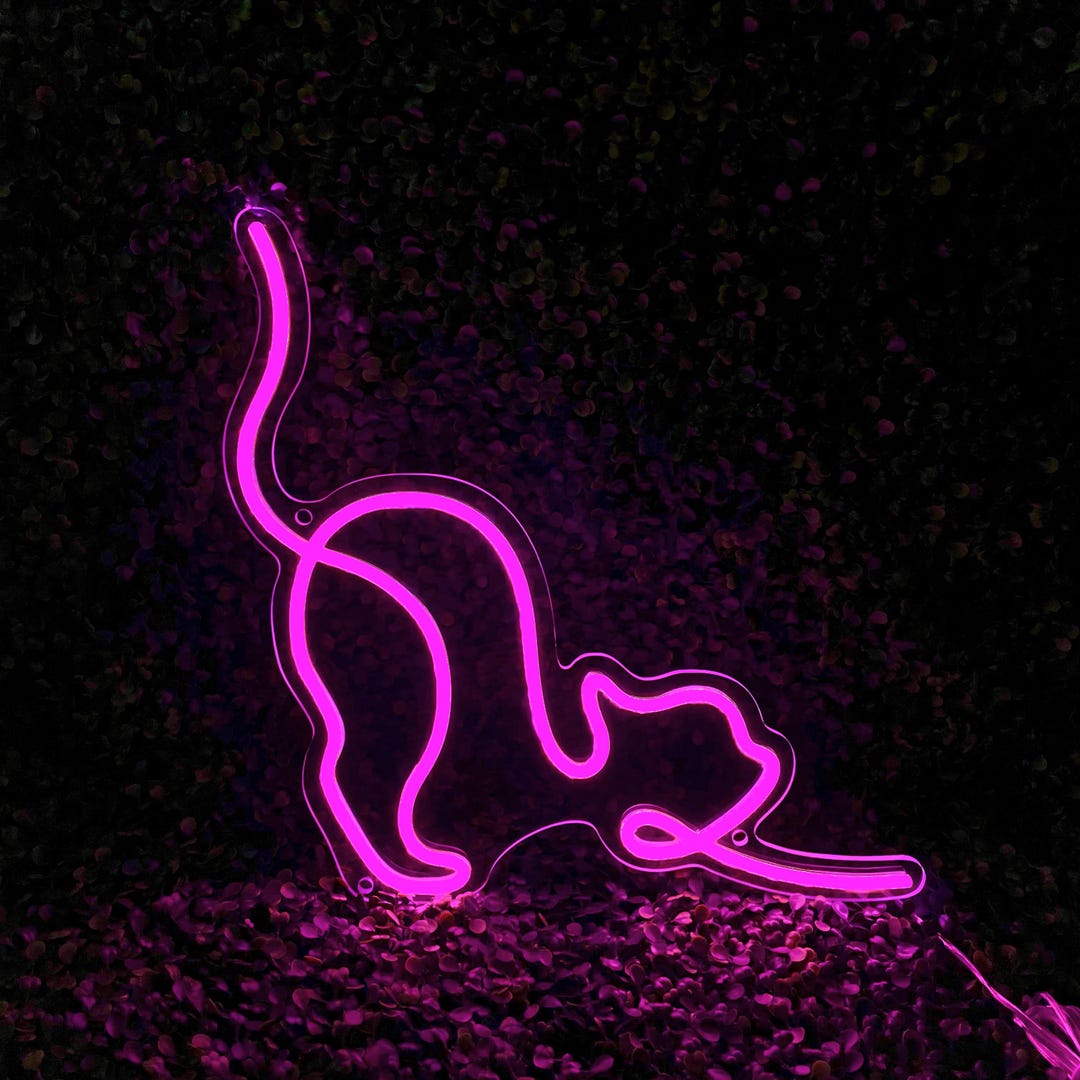 LED Cat Neon Sign, Neon Bedroom, Pet Neon Light, Neon Artist Craftsman ...