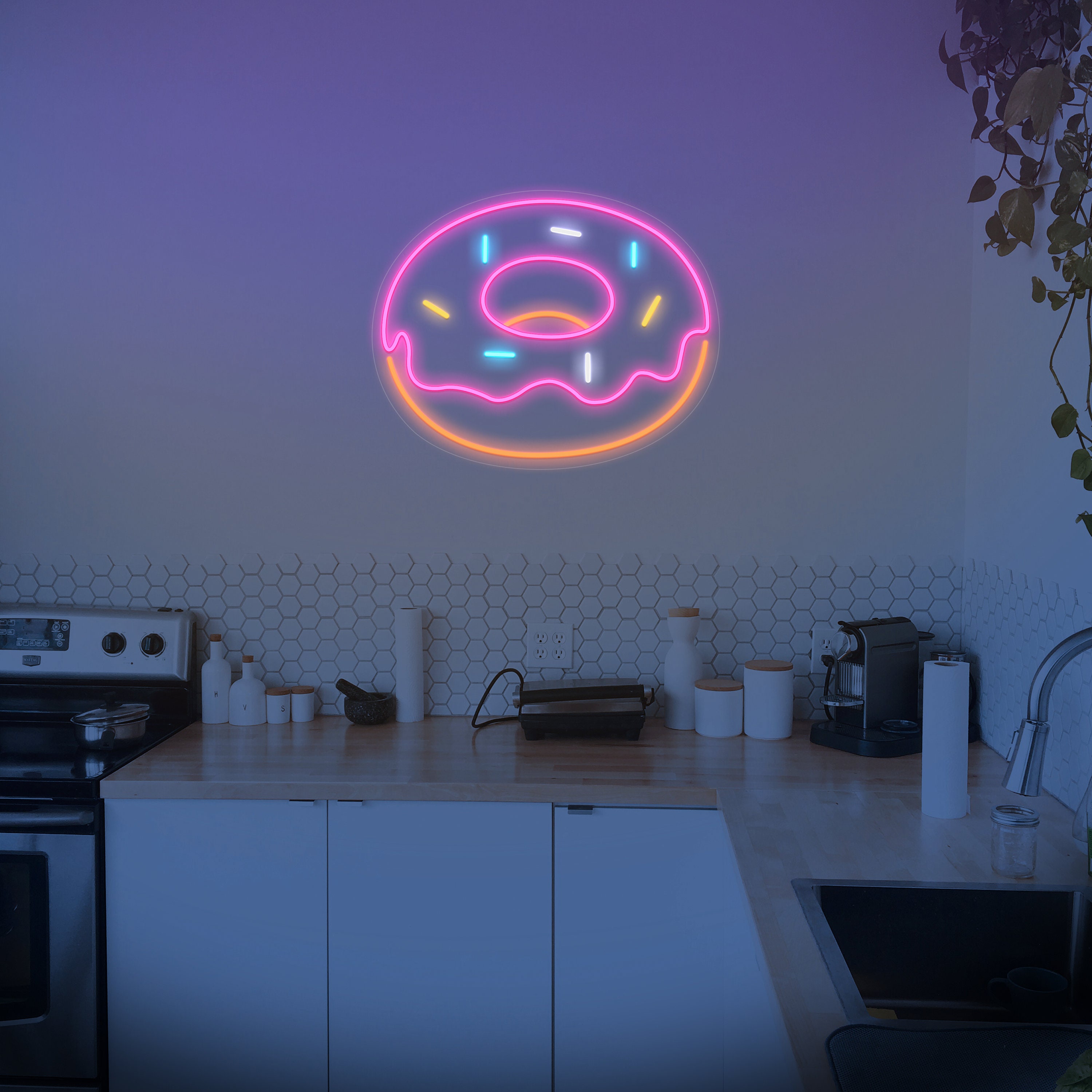 Enseigne Néon Donuts LED, néon cuisine, lumière néon, artisan néon ...