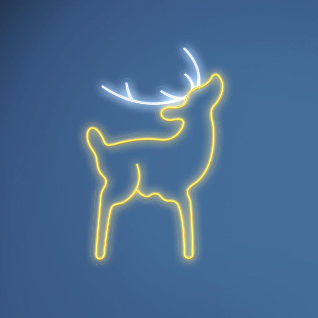 LED Christmas Reindeer Neon Sign, Christmas Light Sign, Christmas ...