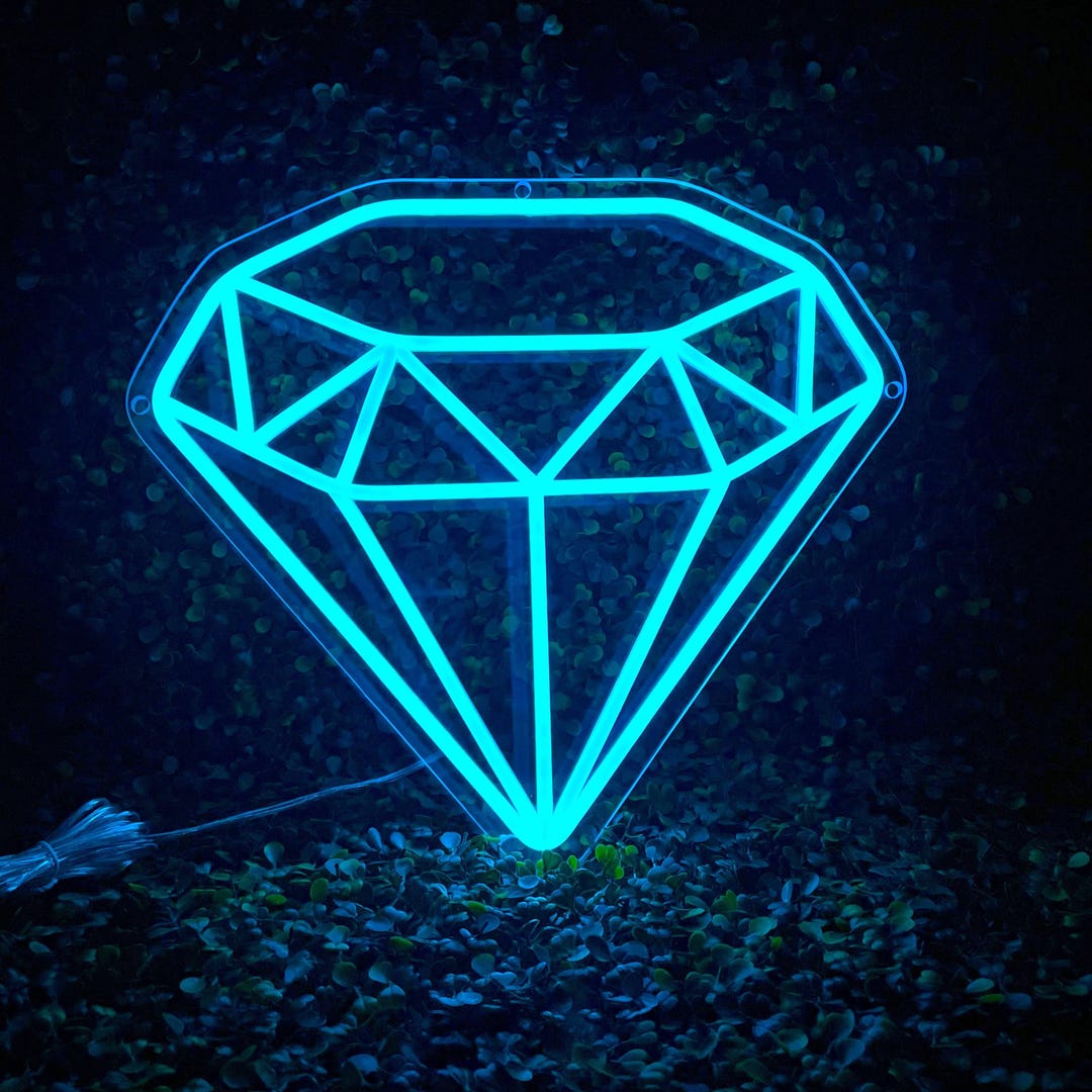 Diamond LED Neon Sign, Diamond Light Sign, Neon for Living Room, Neon ...