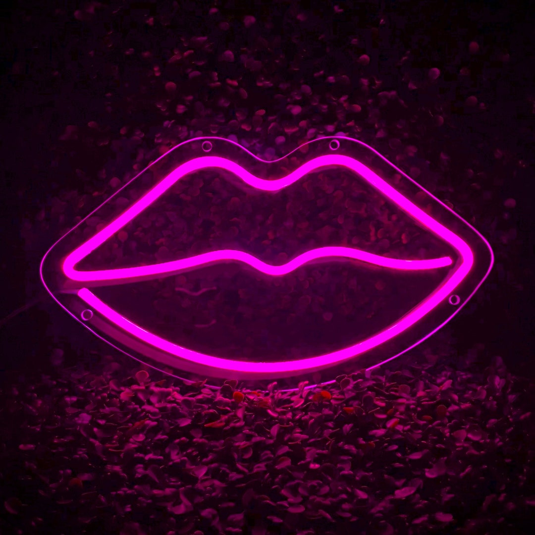 Lips LED Neon Sign, Decorative Neon, Bedroom Light Sign, Glamorous Neon ...