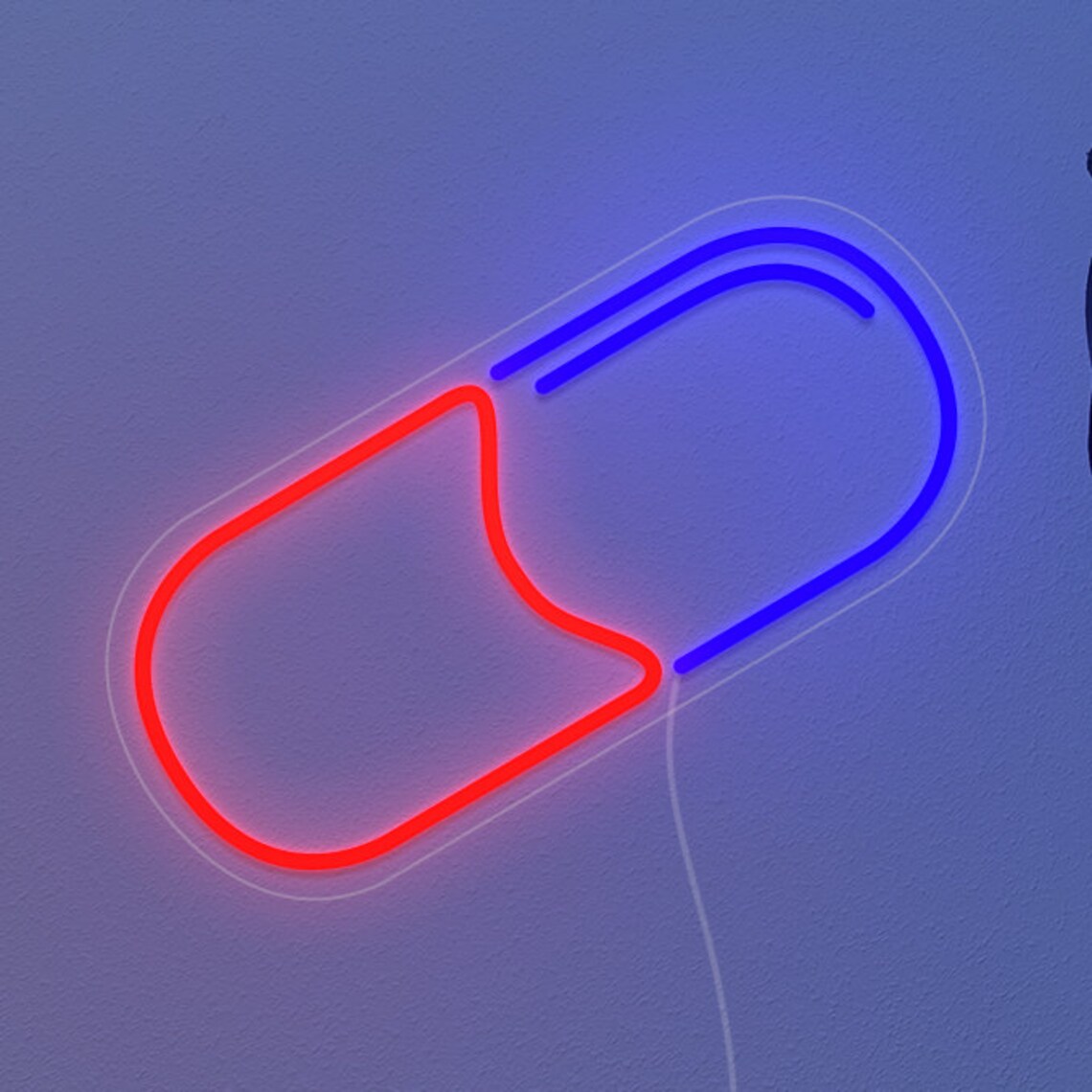 LED Pill Neon Sign, Futuristic Neon, Light Sign for Bedroom, Office ...