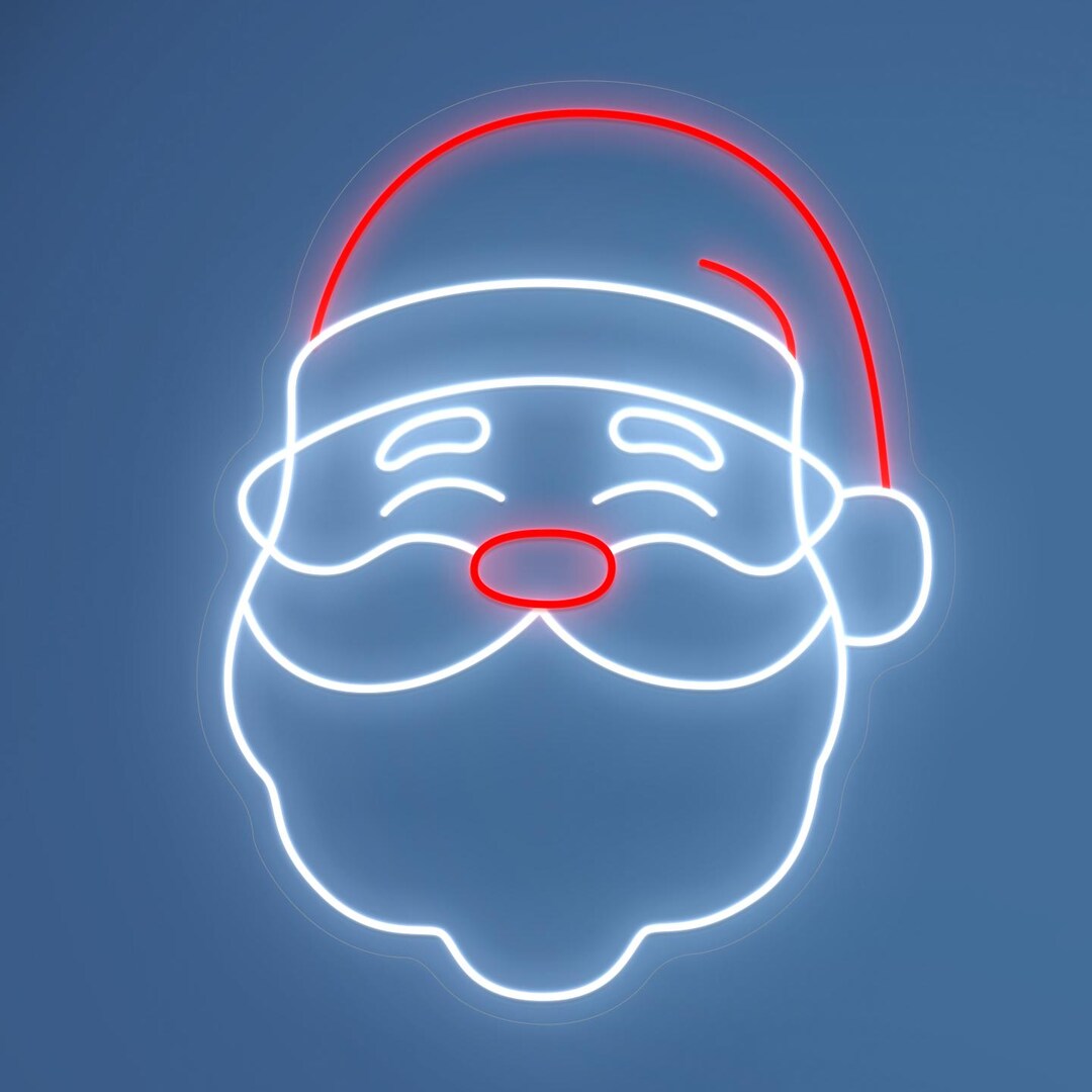 Santa Claus LED Neon Sign, Christmas Light Sign, Christmas Interior ...
