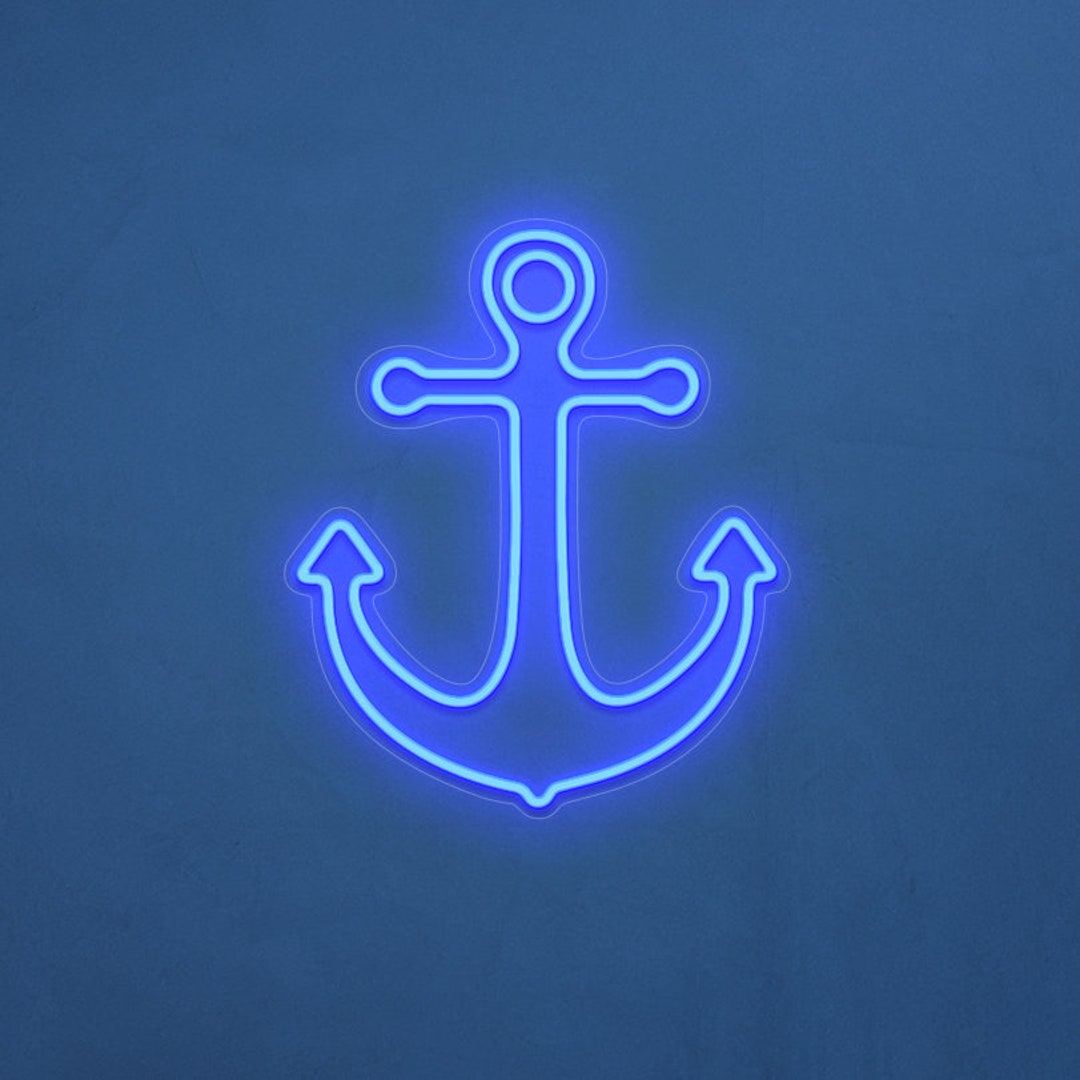 LED Anchor Neon Sign, Marine Neon, Neon Light, Artisan Neon Artist ...