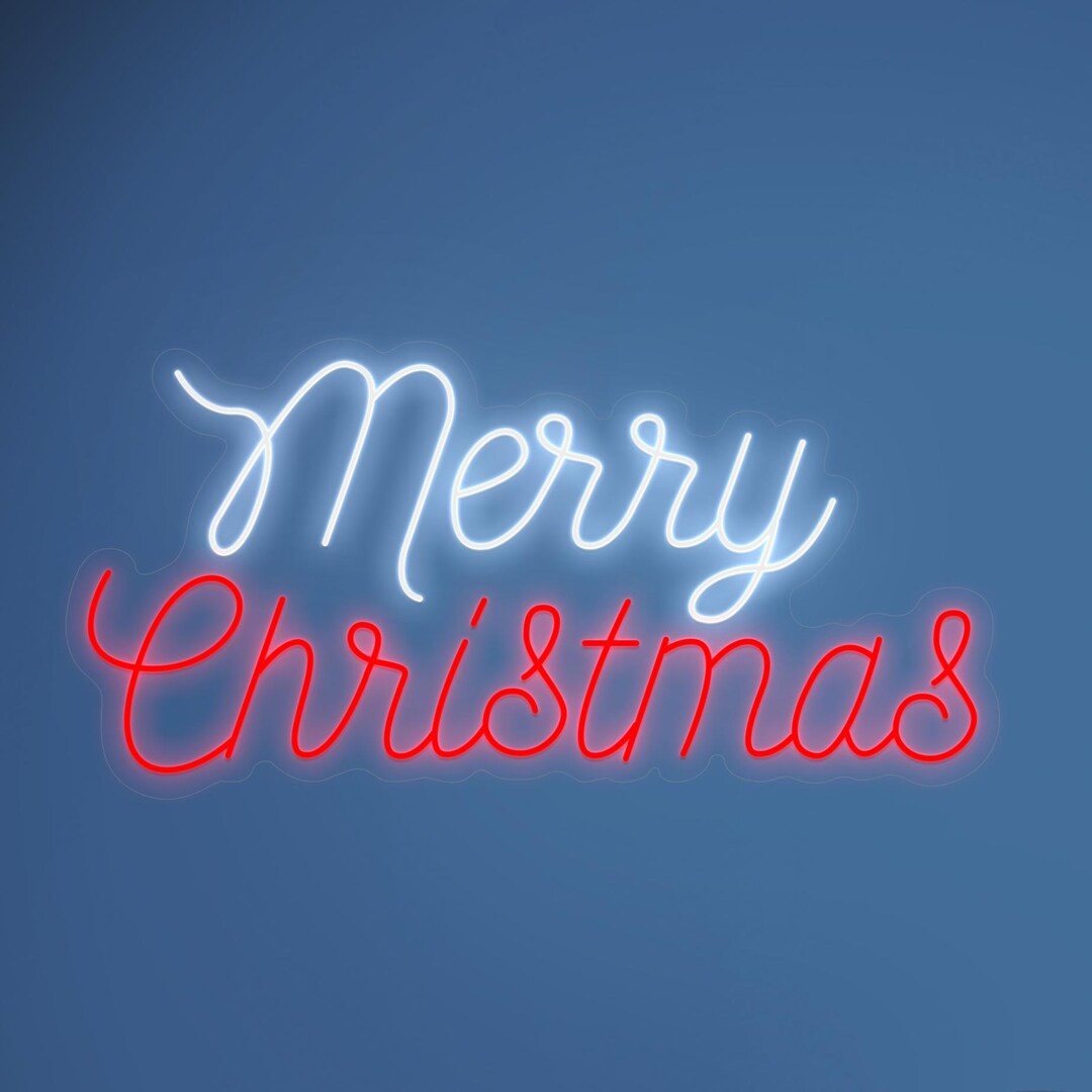 Merry Christmas LED Neon Sign, Christmas Light Sign, Christmas Interior ...