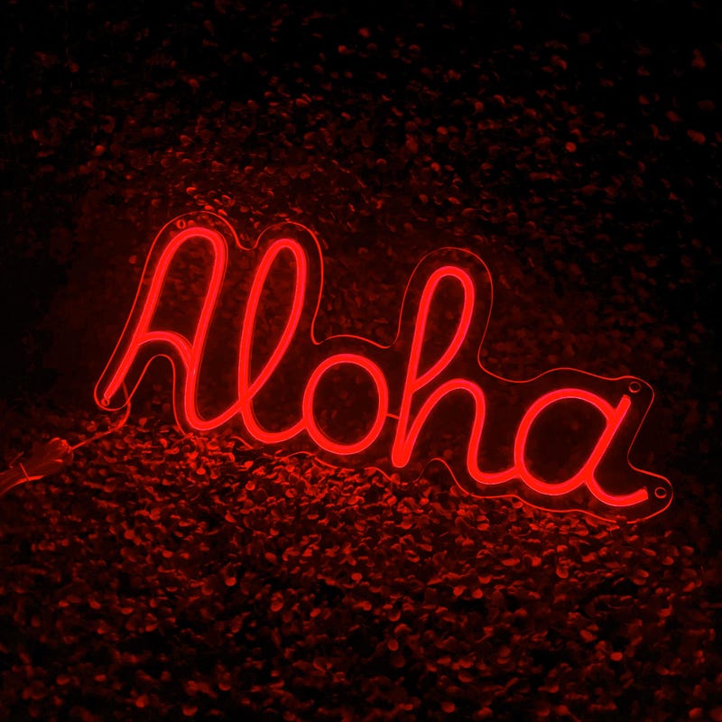 Aloha Neon Sign - Etsy