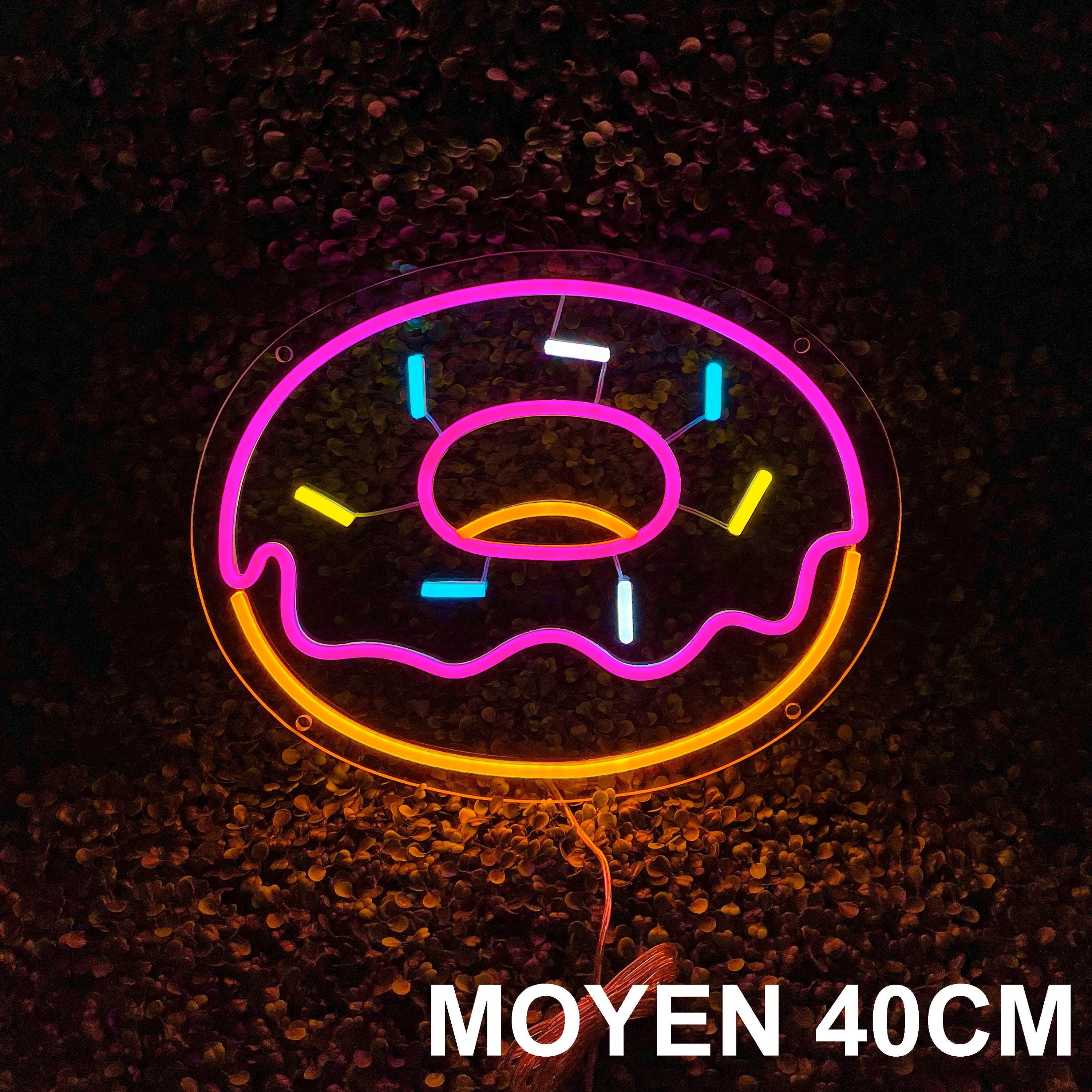 Enseigne Néon Donuts LED, néon cuisine, lumière néon, artisan néon artiste, enseigne lumineuse ...