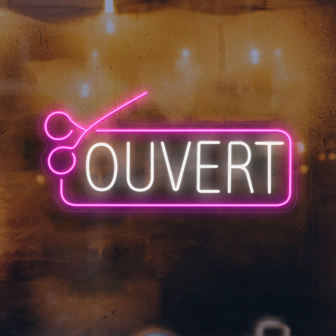 Neon Open Sign for Hairdresser and Barber LED, Neon Window, Neon Light ...