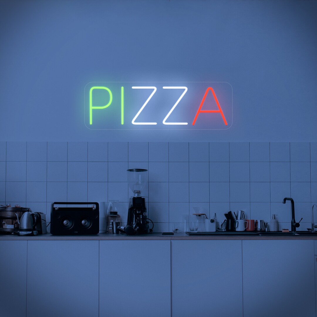Pizza LED Neon Sign, Decorative Neon, Light Sign for Kitchen, Neon for ...