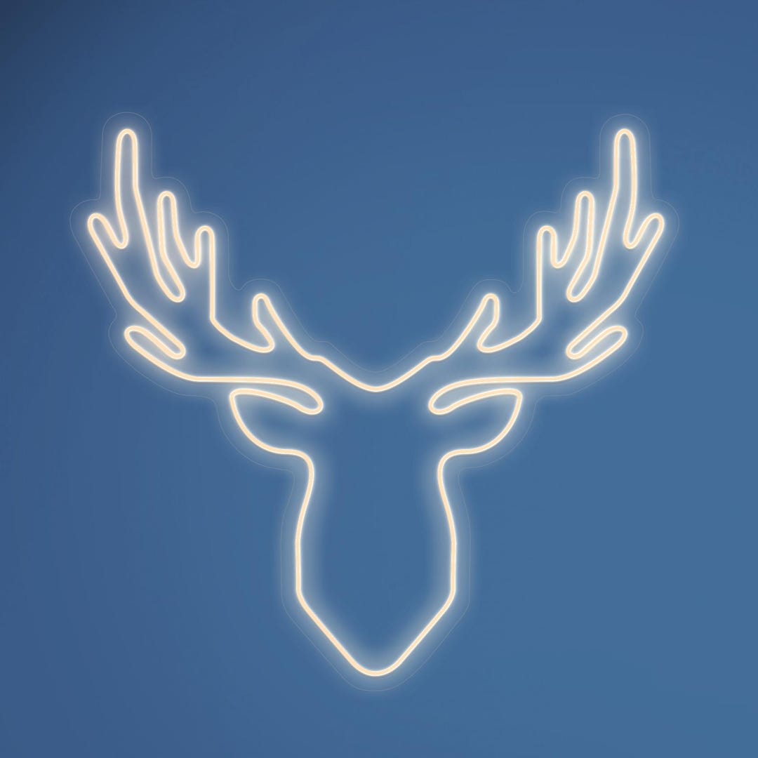 Neon Sign Reindeer Design LED, Luminous Sign Design, Interior ...