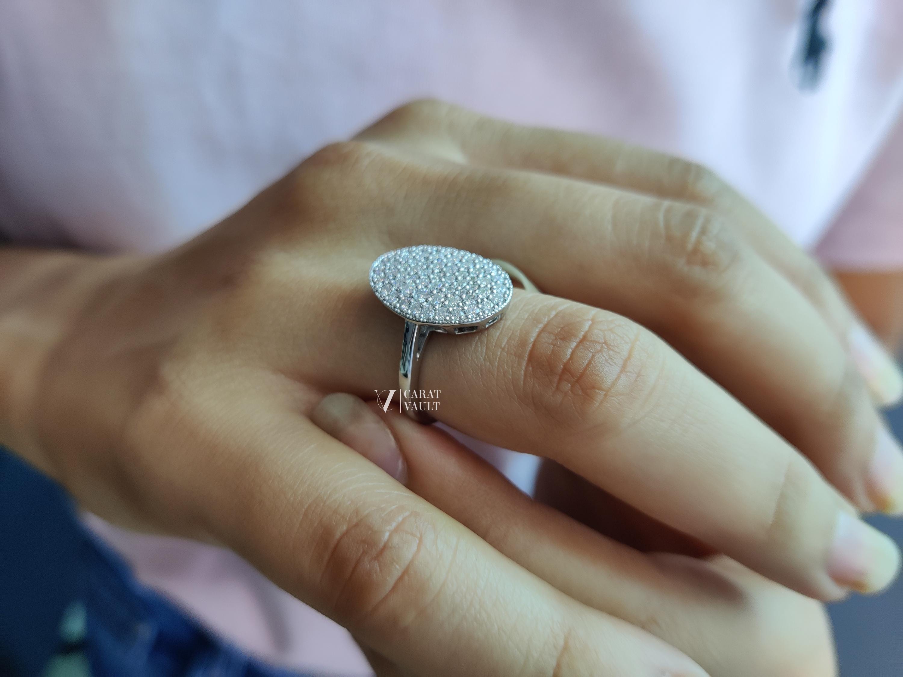 Oval Shape Moissanite Ring, Twilight Bella Engagement Ring, Round ...