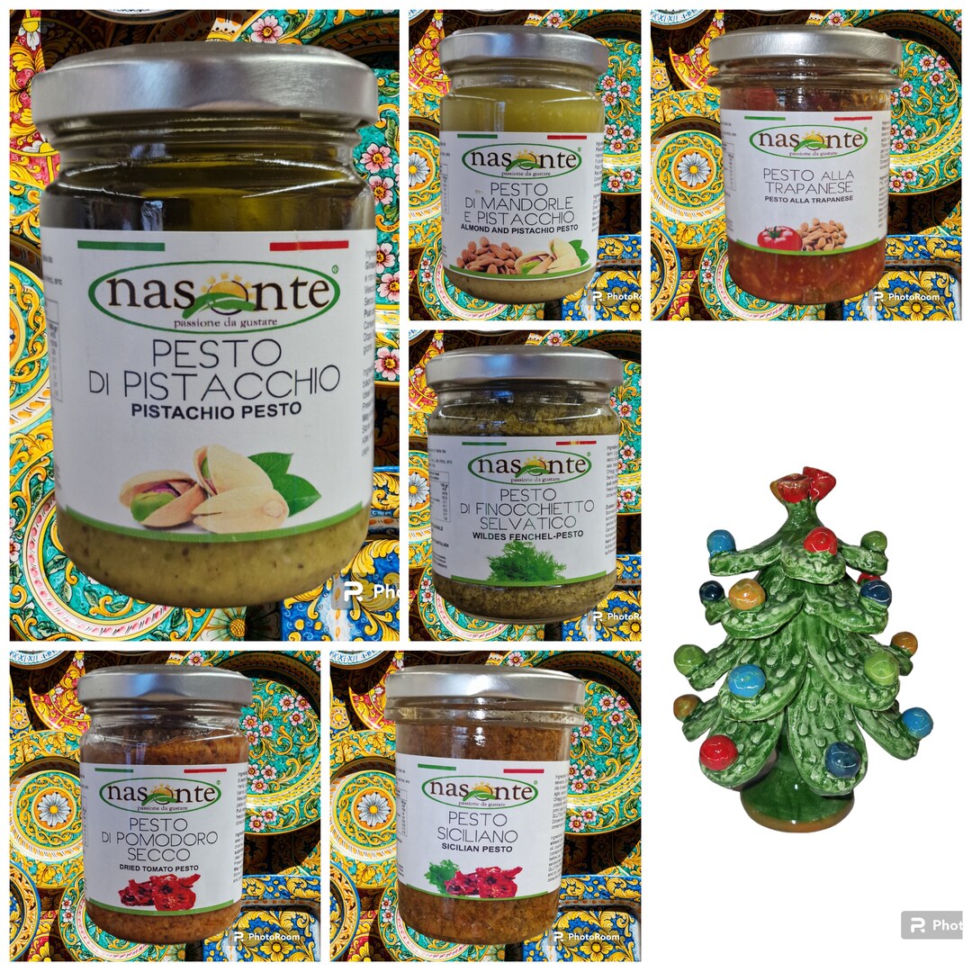 Typical sicilian Pesto Box With 18 Cm Caltagirone - Etsy