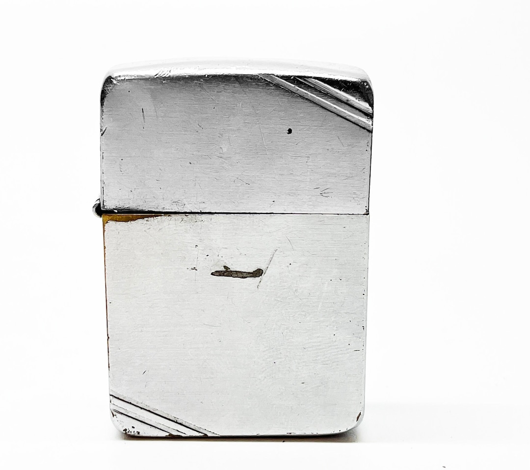 1937 - 1942 Zippo Lighter - Working Rare Antique Vintage Slash Corner Lighter With Nickel Silver ...