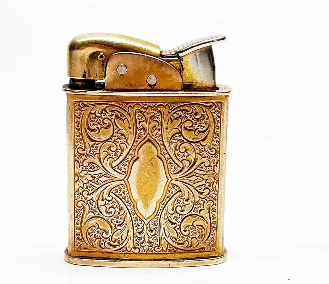 EVANS SPITFIRE LIGHTER - Working Vintage Antique Old Rare 1940s Gold ...