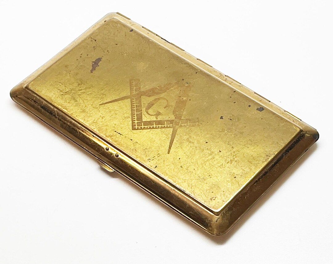 1950s Masonic Square and Compass Cigarette Case Rare Antique Old ...
