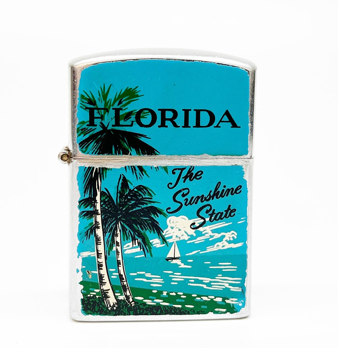 1950s FLORIDA LIGHTER Working Sunshine State Rare Vintage Old Antique ...