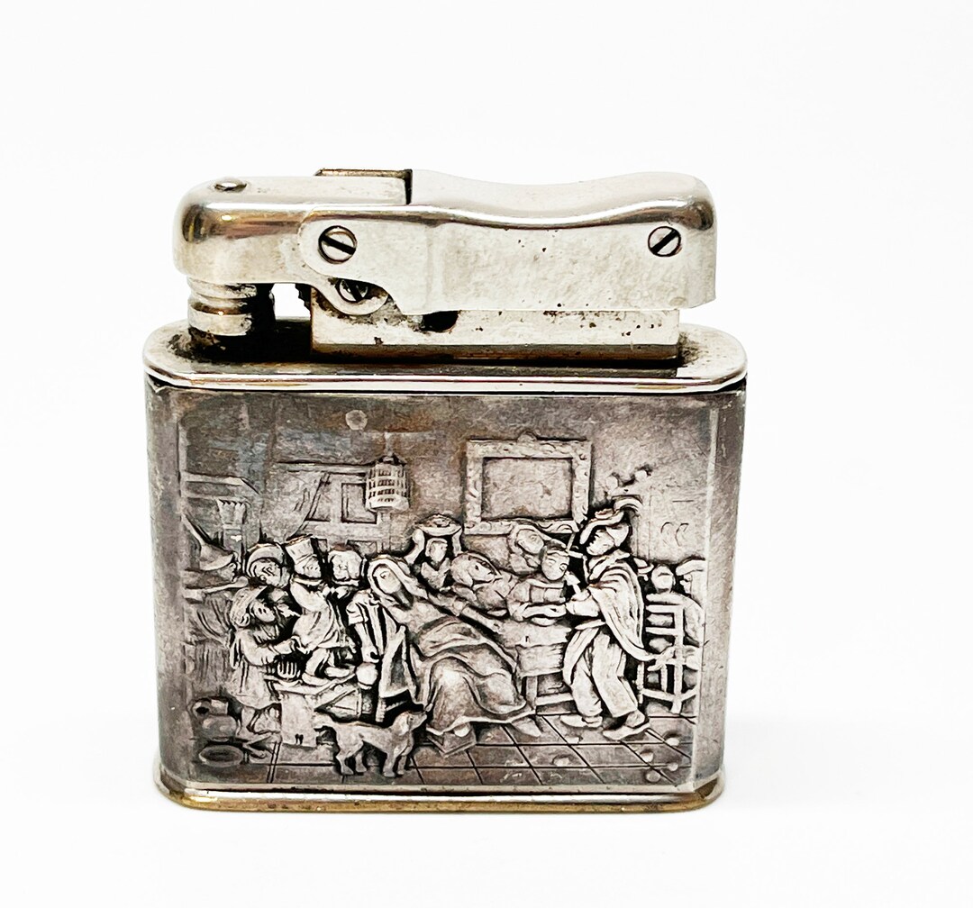 1940s MONOPOL STERLING LIGHTER - Rare Vintage Antique Old German 925 ...
