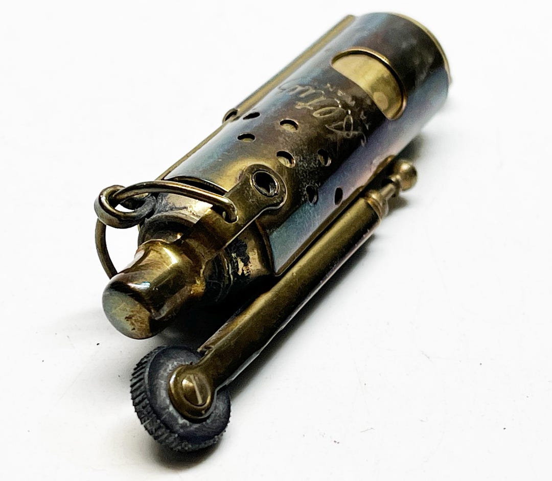WORKING TRENCH LIGHTER - 1940s Rare Altus Slide Sleeve Brass Trench ...