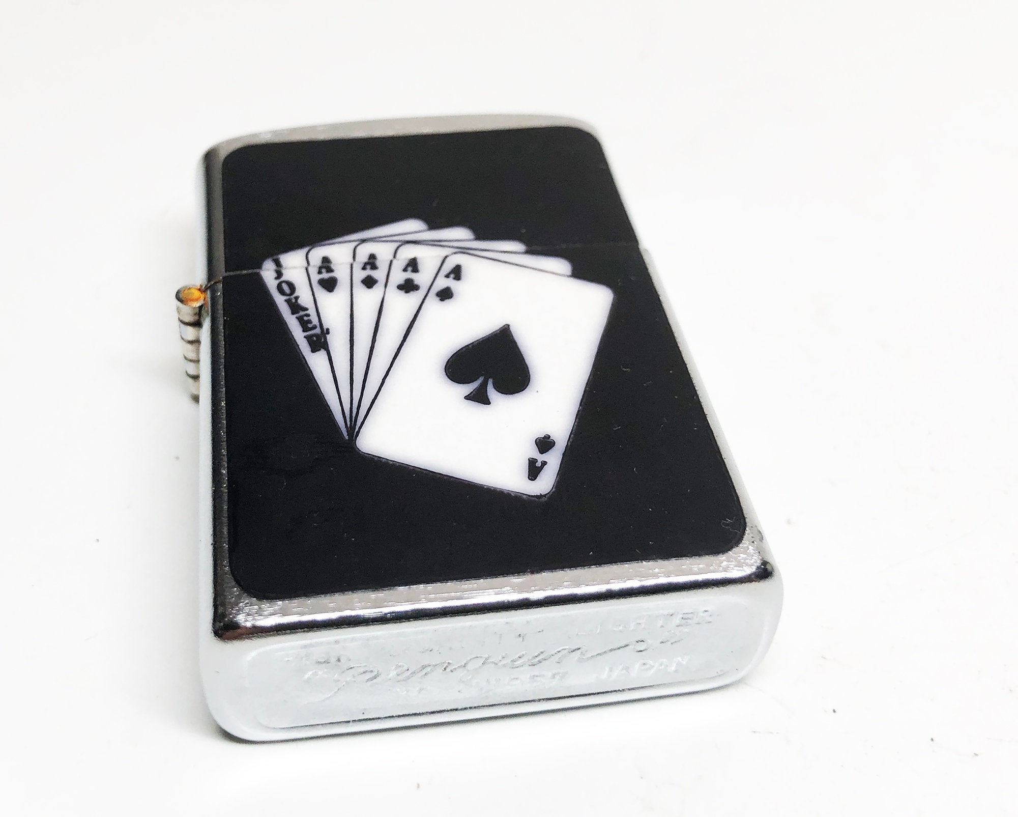 ACE of SPADES LIGHTER - Working 1960s Gambling Cards Flip Top Rare ...