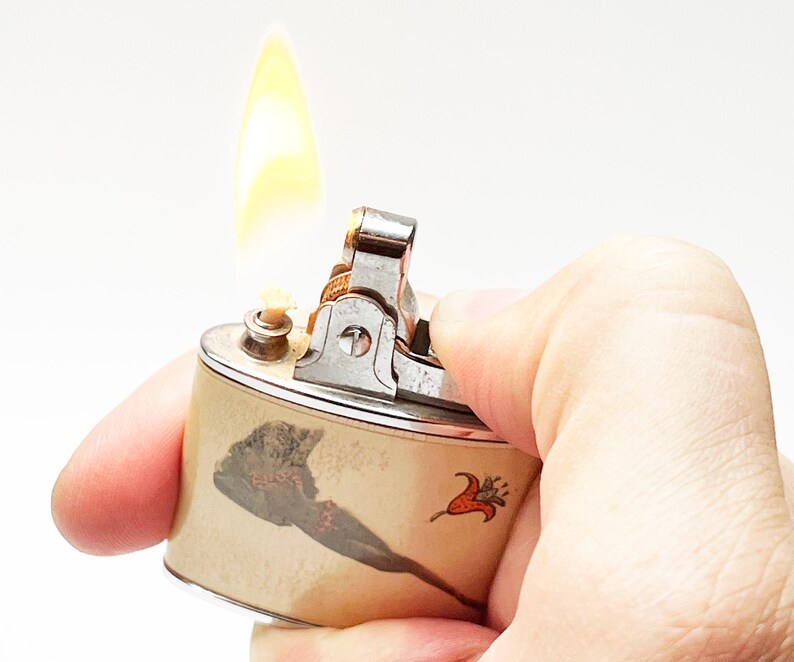 1950s PINUP LADY LIGHTER Working Antique Rare Old Vintage Pin up Girl ...