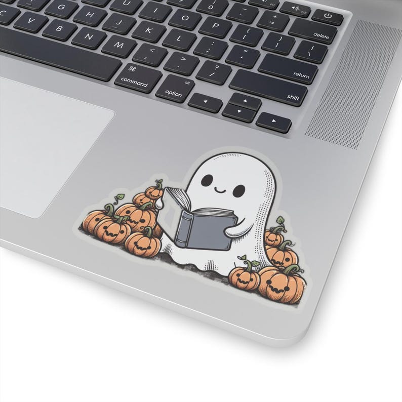 Ghost Reading Sticker Bookish Halloween Ghost Sticker Book Lover ...