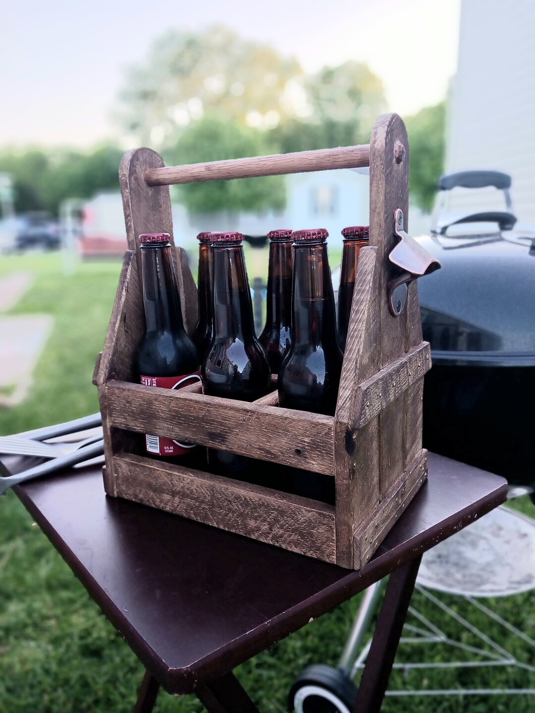 Rustic Wood Beer Caddy - Etsy