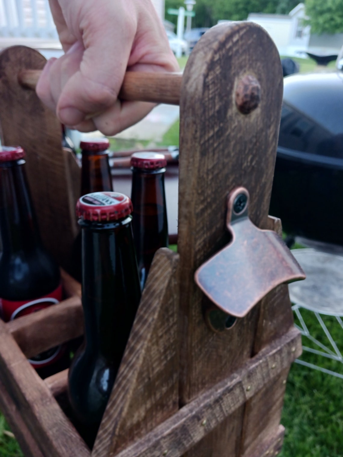 Rustic Wood Beer Caddy - Etsy