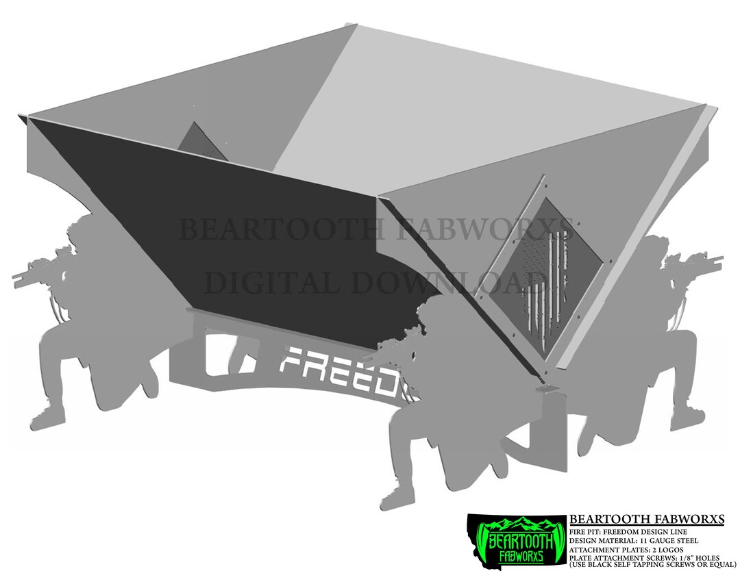 Fire Pit freedom Plates / 2'8w X 2'7l - Etsy