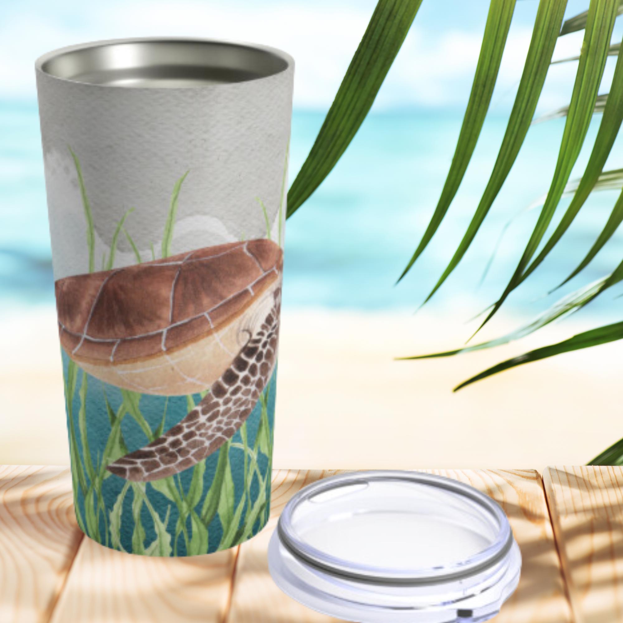 Sea Turtle Tumbler 20oz - Sea Turtle Coffee Cup, Ocean Tumbler, Sea ...