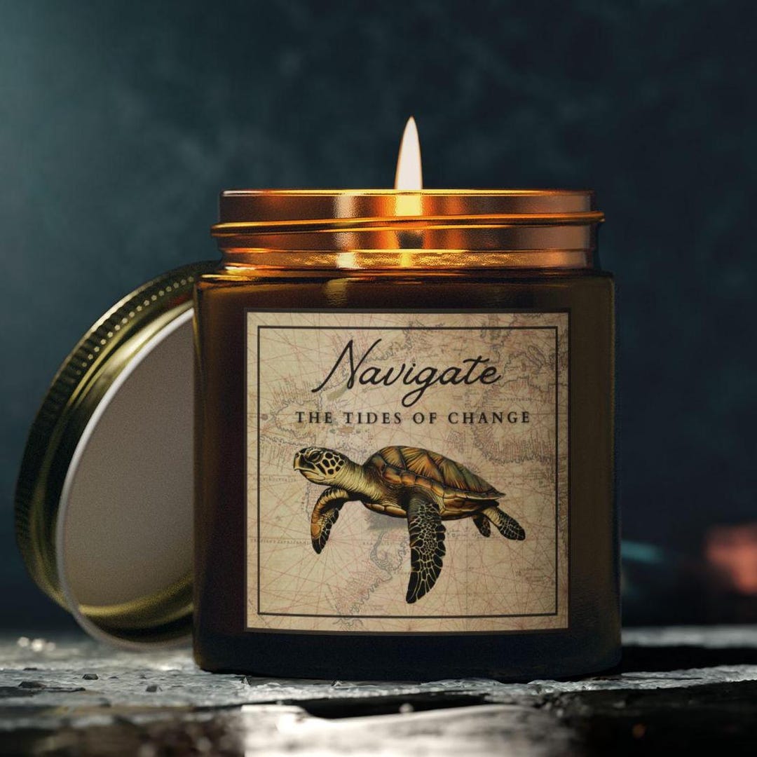 Sea Turtle Candle 4oz - Coconut Apricot Wax Vintage Inspired Candle ...