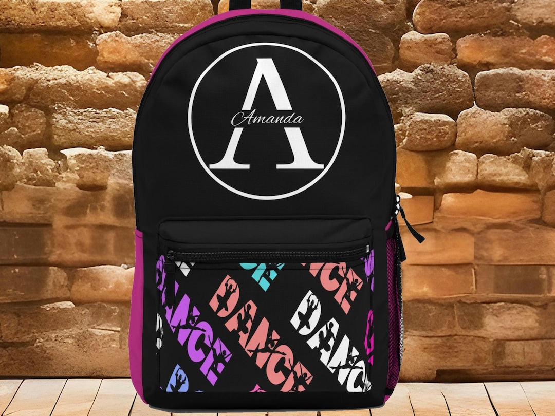 Personalized Dance Bag, Girls Ballet Knapsack, Cheer Bookbag, School ...