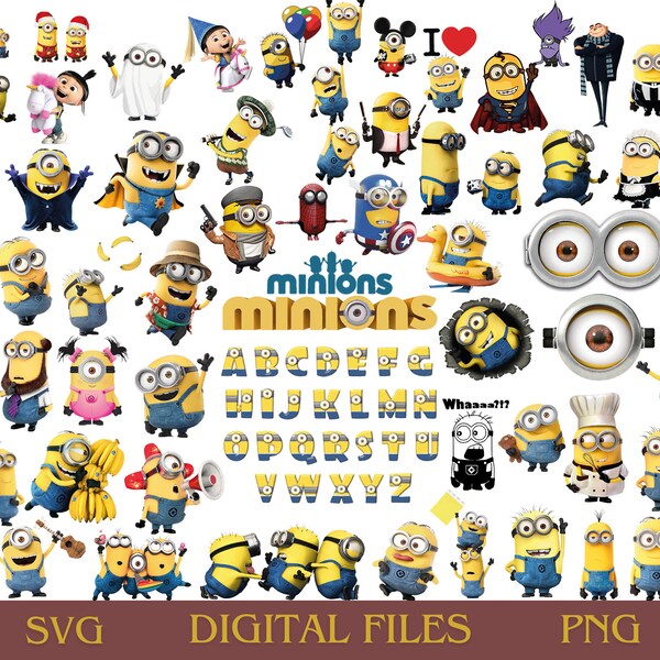 Minions Font Svg - Etsy