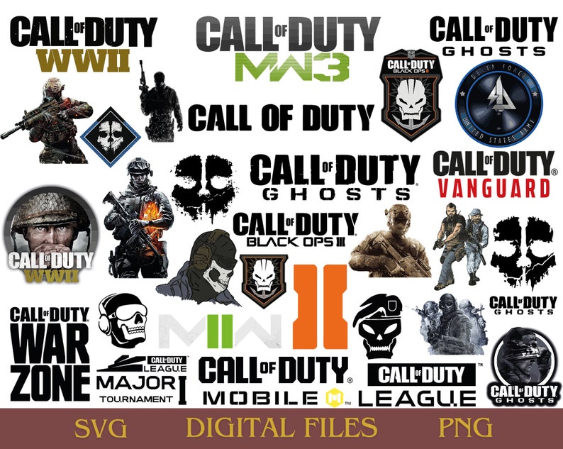 Call of Duty Svg,png,pdf Video Game Clipart, Vector, Logo, Silhouette ...