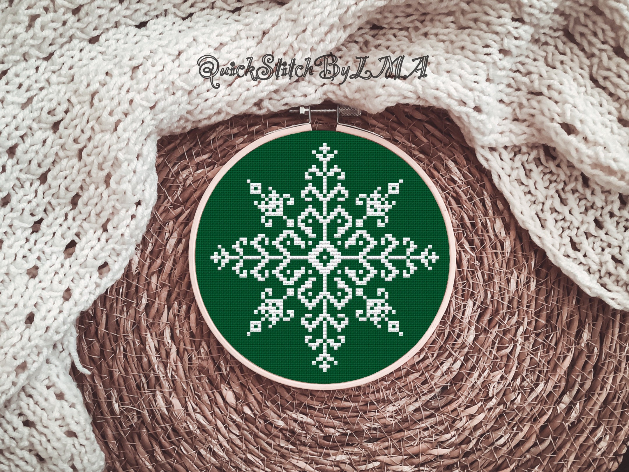 Snowflake Cross Stitch Pattern Instant Download PDF Winter - Etsy