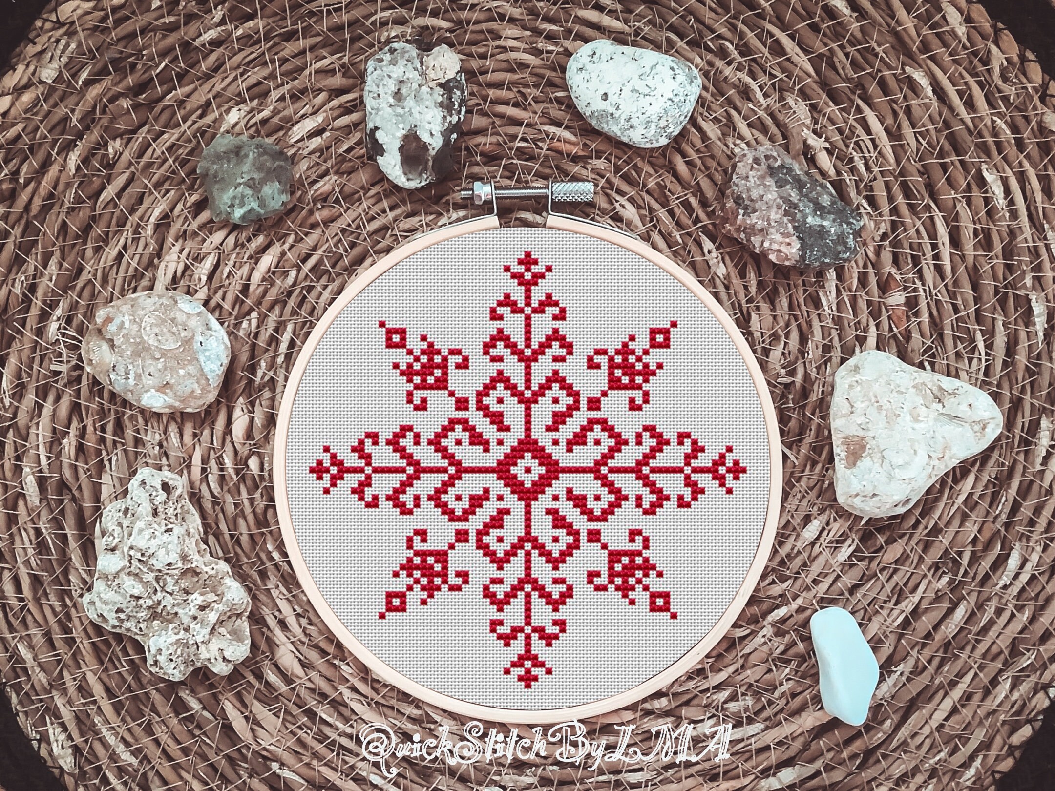 Snowflake Cross Stitch Pattern Instant Download PDF, Winter Cross ...