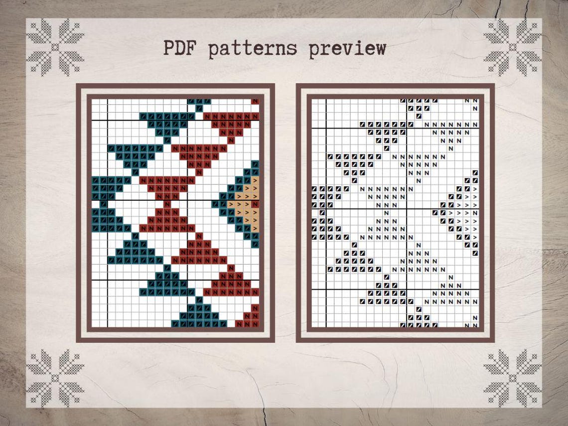 Aztec Cross Stitch Pattern PDF Instant Download, Ethnic Geometric ...
