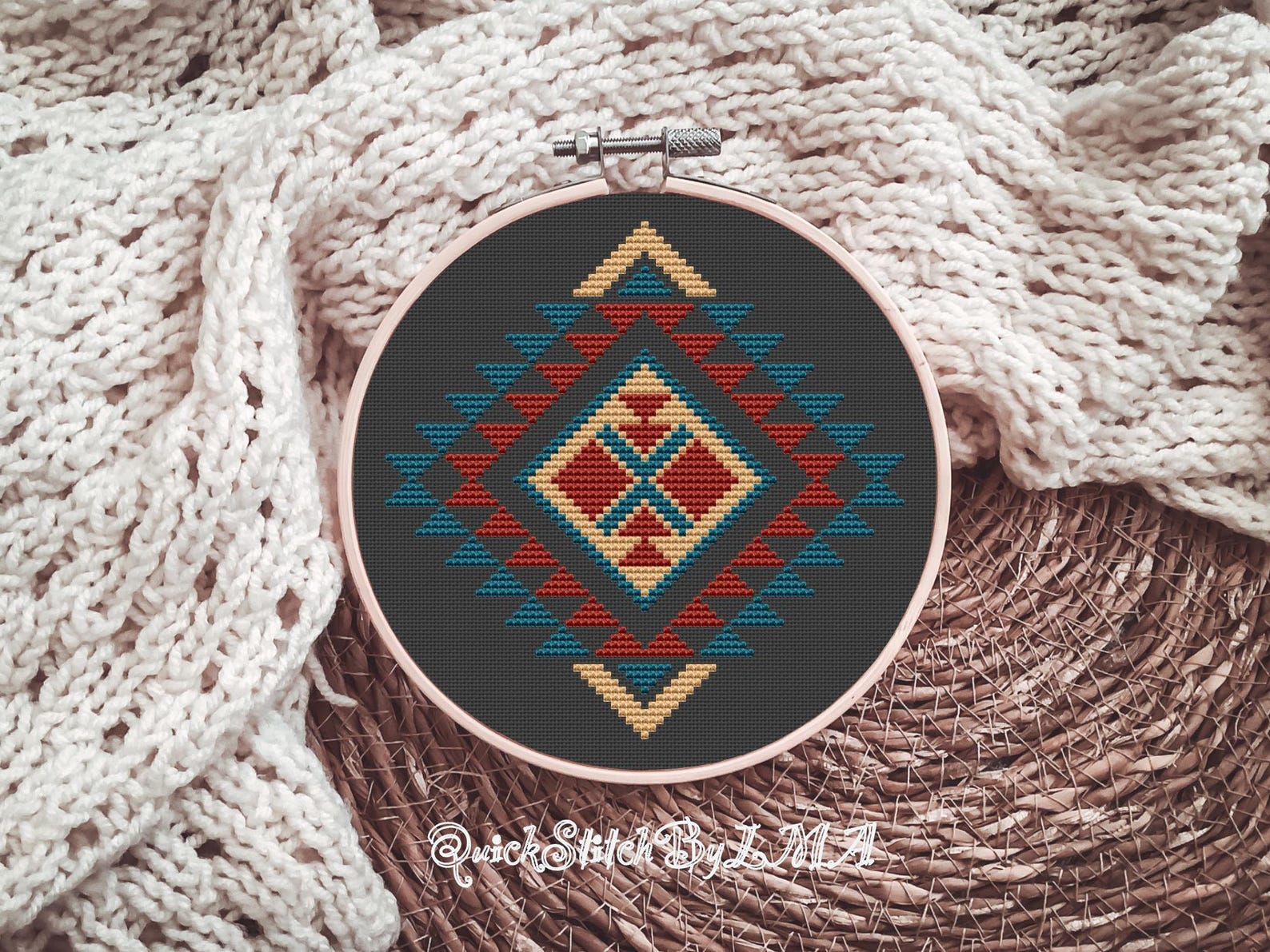 Aztec Cross Stitch Pattern PDF Instant Download, Ethnic Geometric ...