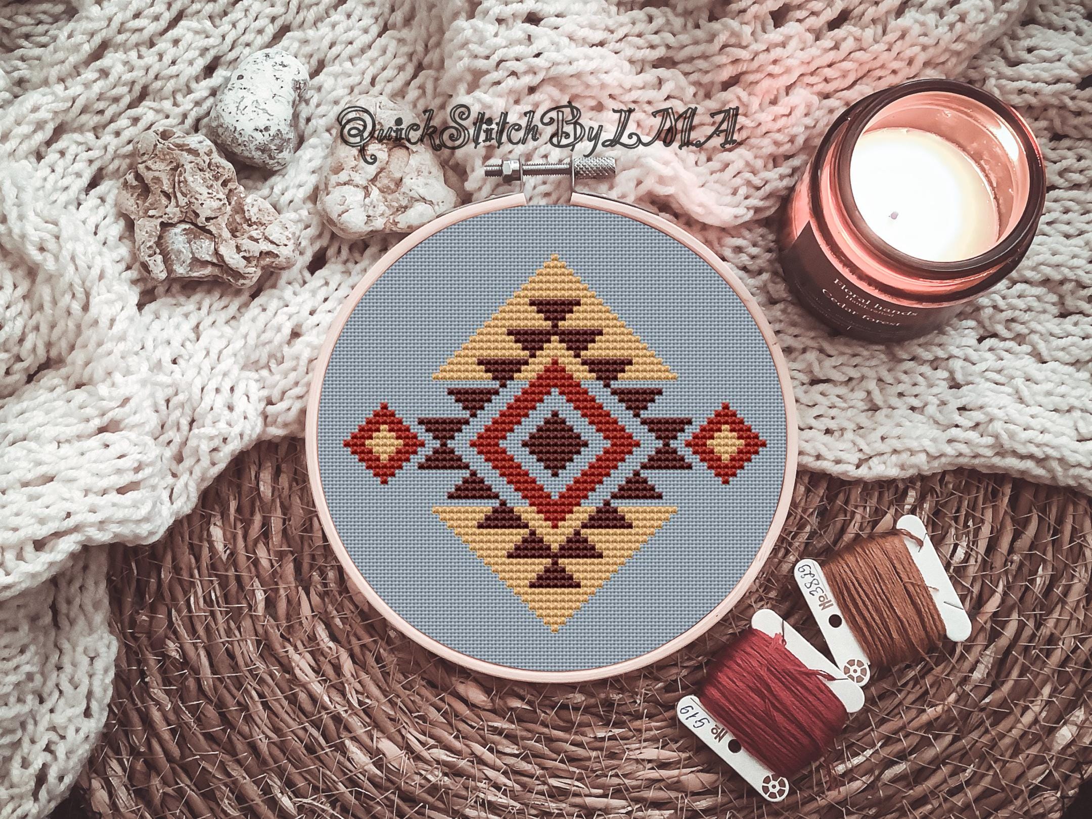 Aztec Cross Stitch Pattern PDF Instant Download, Ethnic Geometric ...
