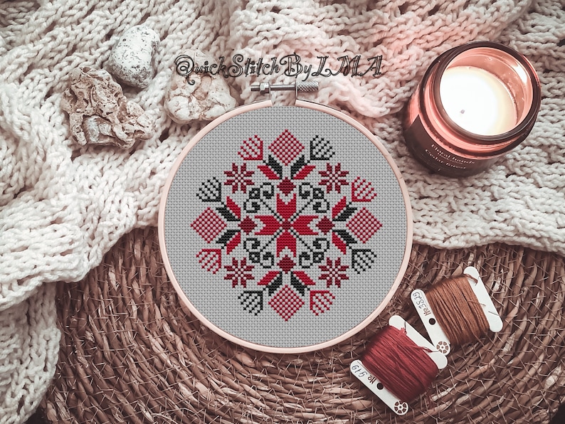 Palestinian Cross Stitch Pattern PDF, Folk Geometric Sampler, Ethnic ...