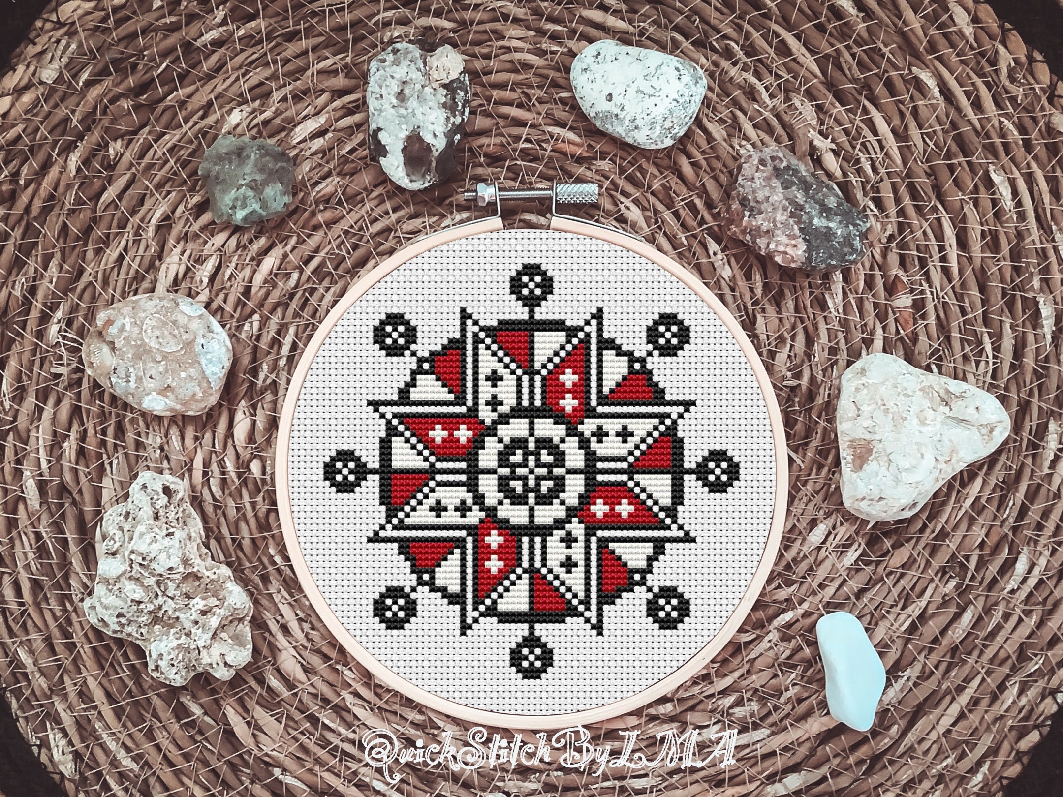 Slavic Folk Cross Stitch Pattern PDF, Ukrainian Traditional Geometric ...