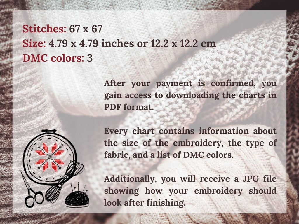 Slavic Folk Cross Stitch Pattern PDF, Ukrainian Traditional Geometric ...