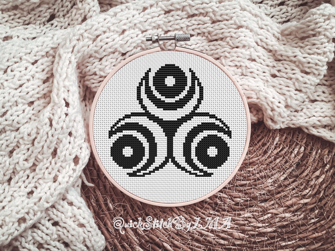 Triple Moon Goddess Symbol Cross Stitch Pattern Instant Download PDF ...