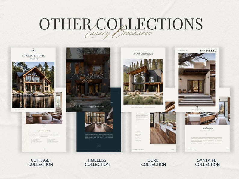 Premium Real Estate Brochure Package Classic Luxury Feature Sheets Real ...