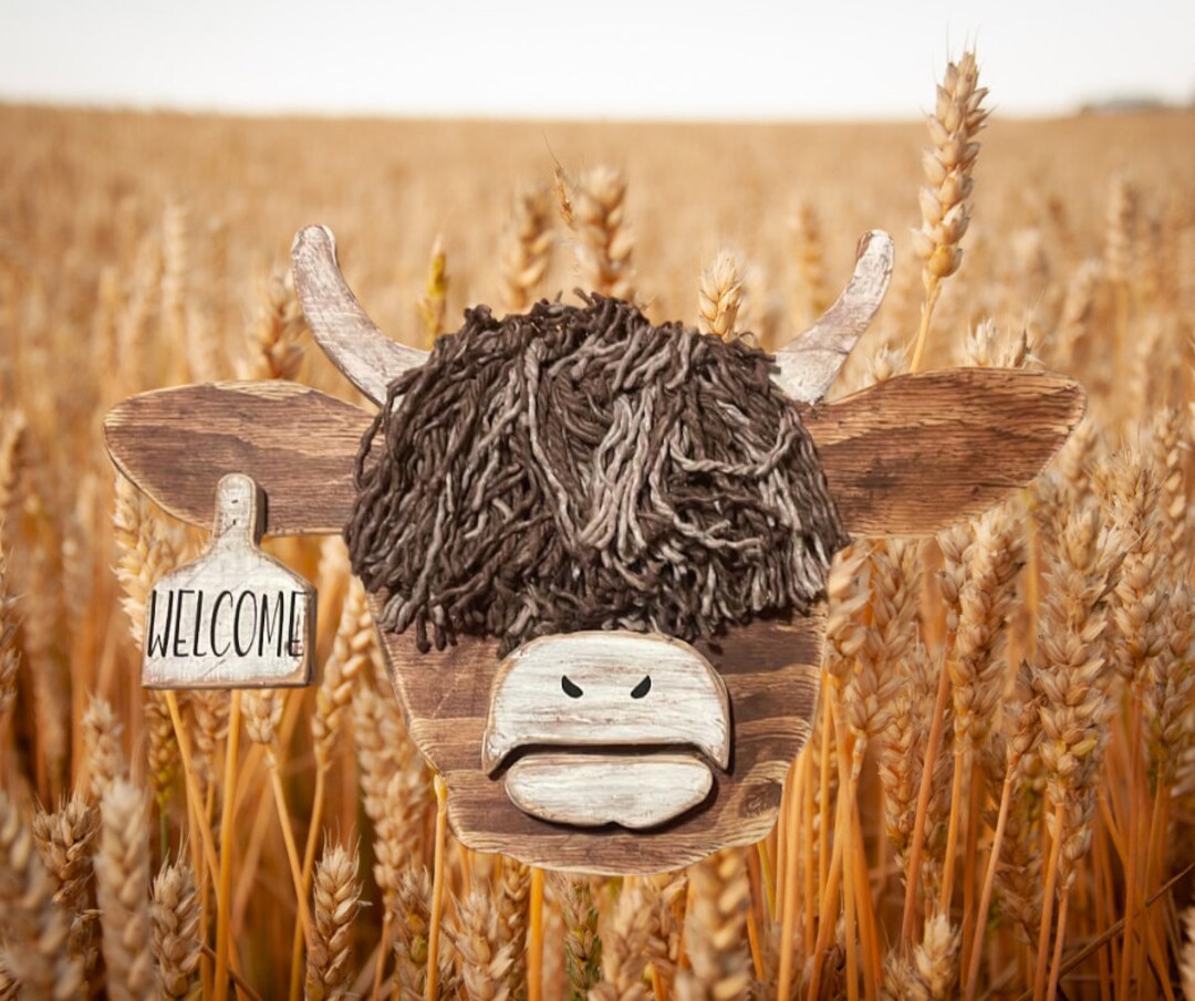 Highland Cow Welcome Sign - Etsy
