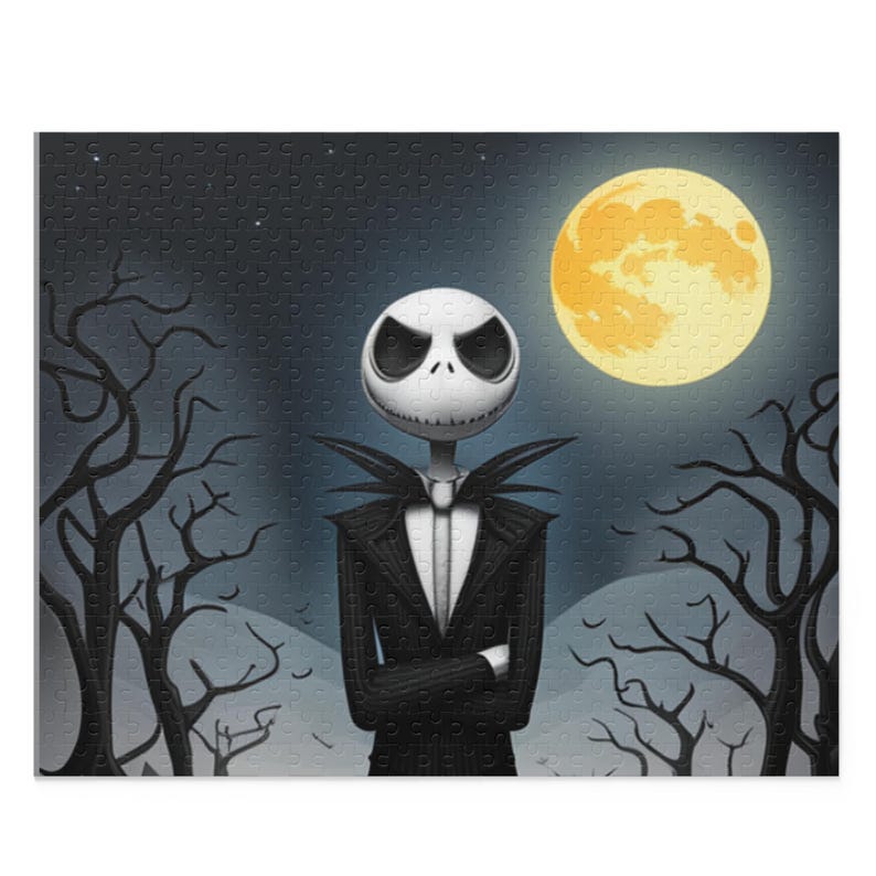 Gothic Moonlight Puzzle, Halloween Decor, Jack Skellington Puzzle ...