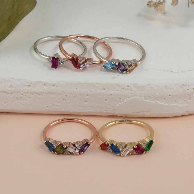 Gold Birthstone Ring - Etsy