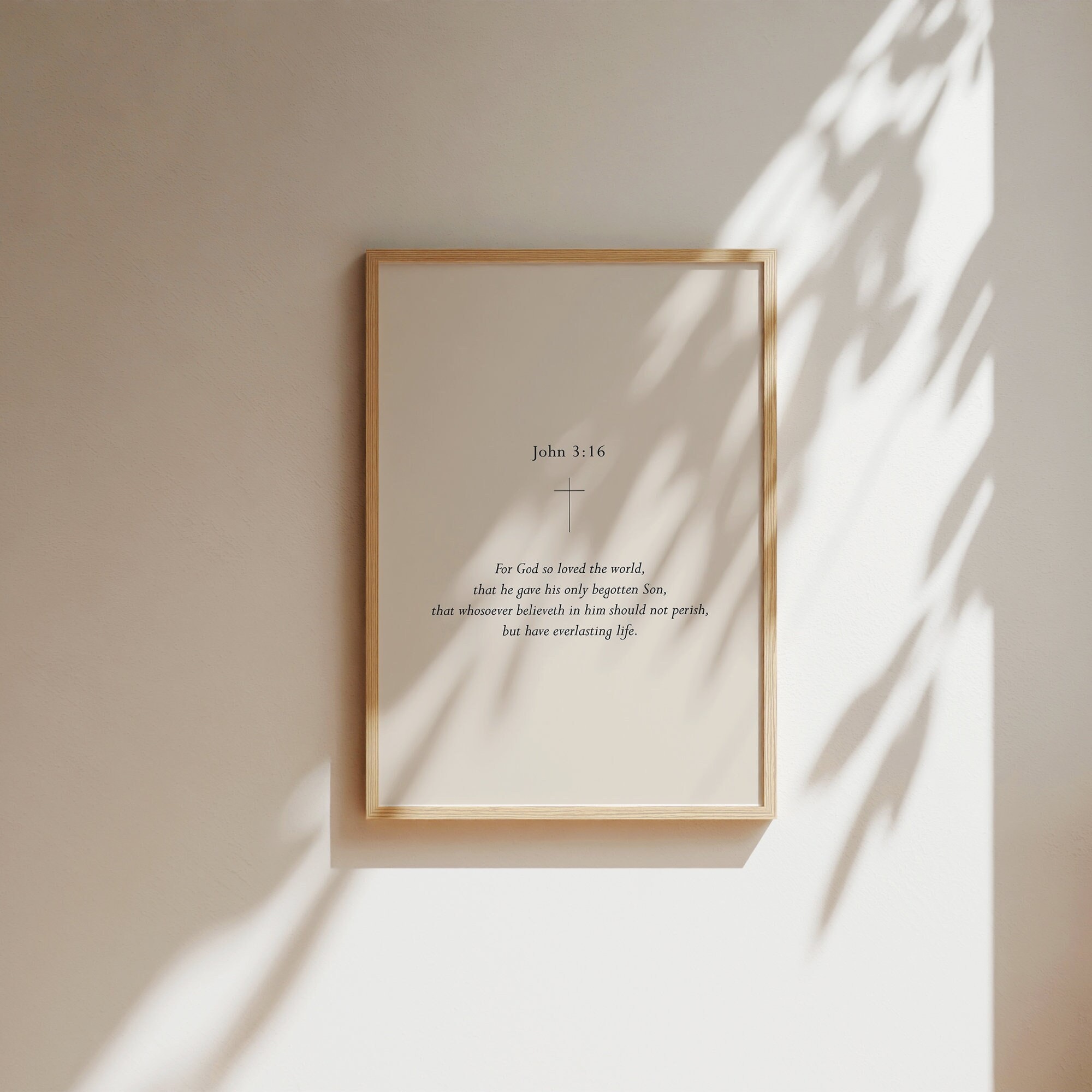 John3:16 God so Loved World, PRINTABLE, Christian Wall Art, Easter ...